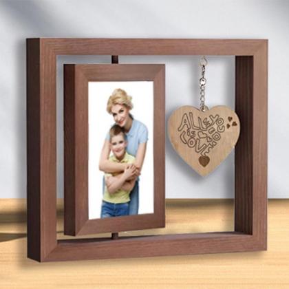 Custom Tabletop Hanging Rotary Display Wood Photo Frames,Tabletop ...